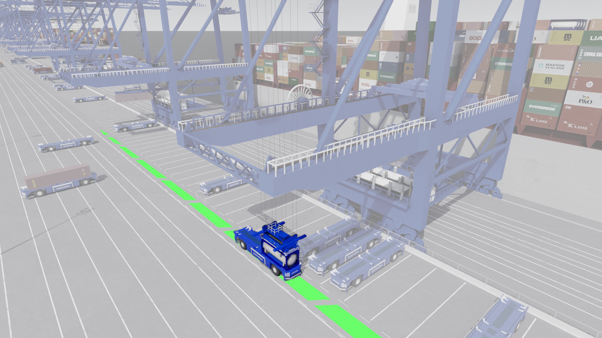 Minimised AGV apron. An alternative approach to waterside operations ...